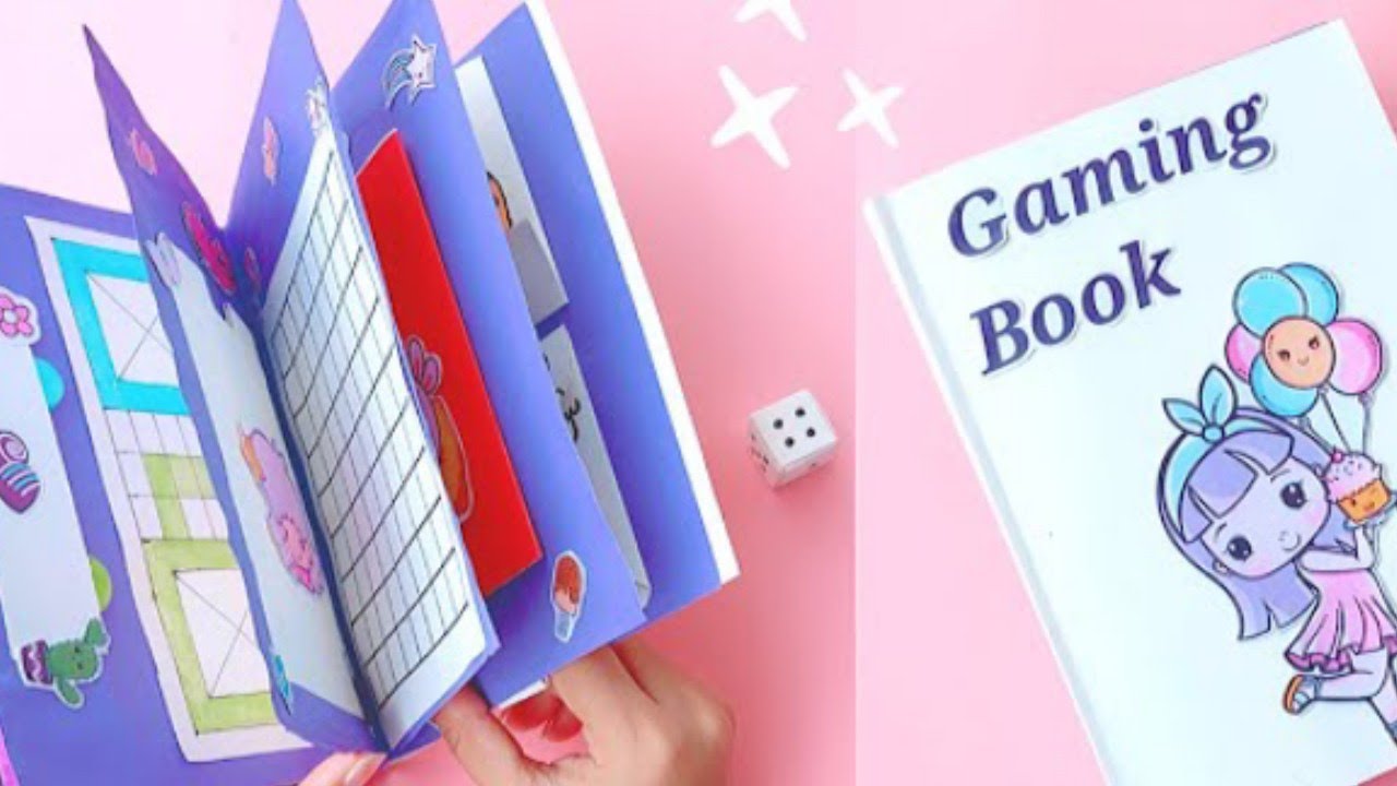 PAPER GAMING BOOK TUTORIAL WITH 10 GAMES - YouTube