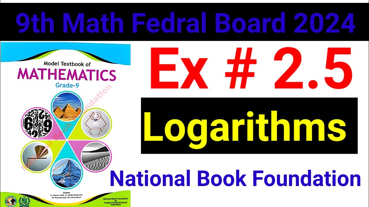9th Maths Exercise 2.5 Fedral Board new Book NBF 2024 | unit 2 ...