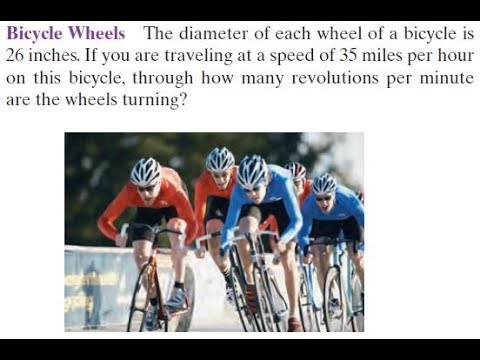 If you are traveling at a speed of 35 miles per hour on this bicycle ...