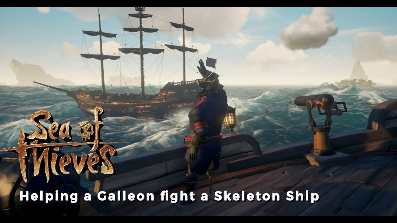 Sea of Thieves - Fighting alongside a Galleon with a Sloop in Solo ...