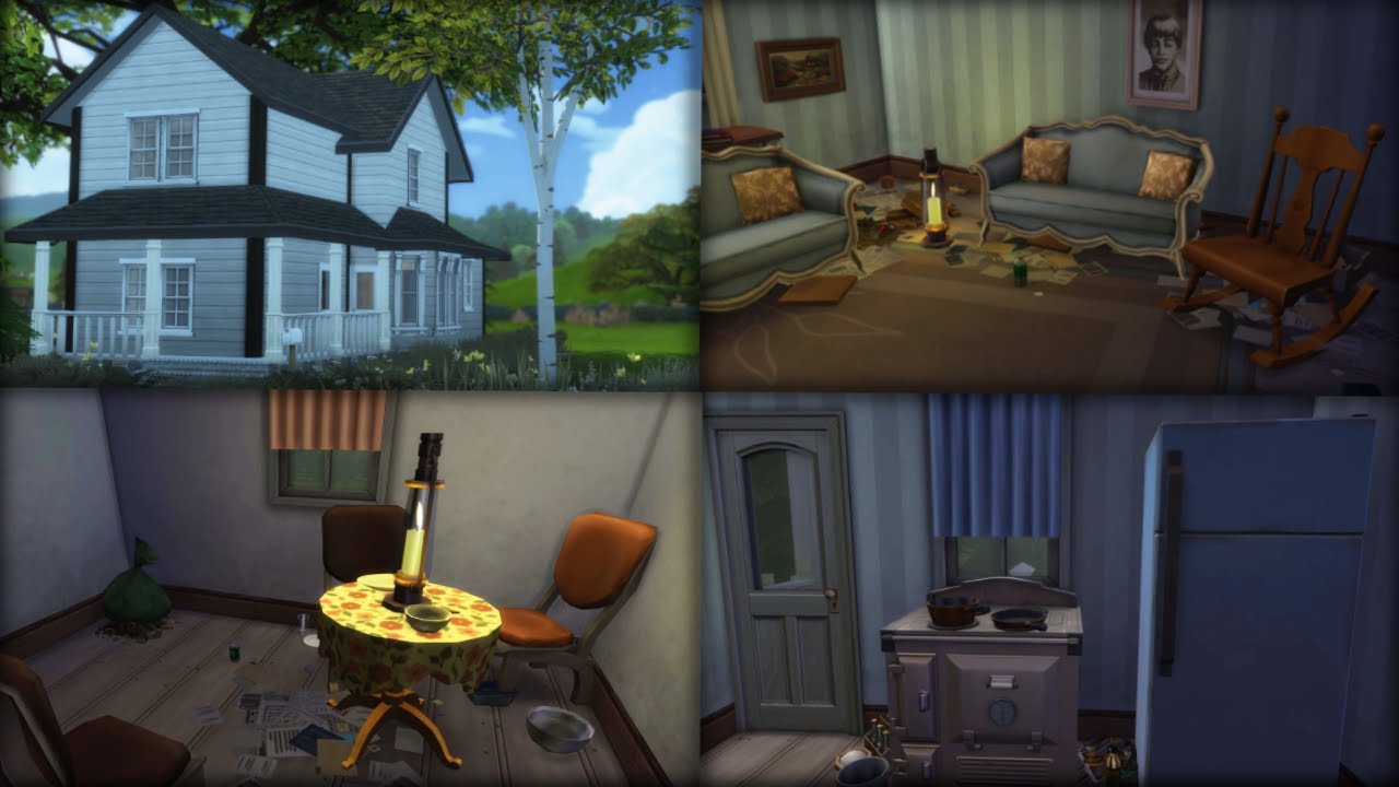 FURNISHED Abandoned 1900s Farmhouse | Sims 4 Speed Build - YouTube