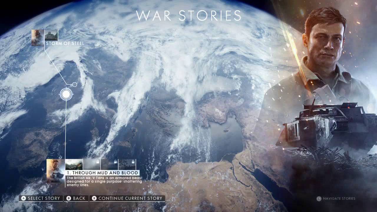 BATTLEFIELD 1 WAR STORIES MAIN MENU - YouTube