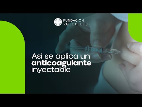 Aplicación del anticoagulante inyectable