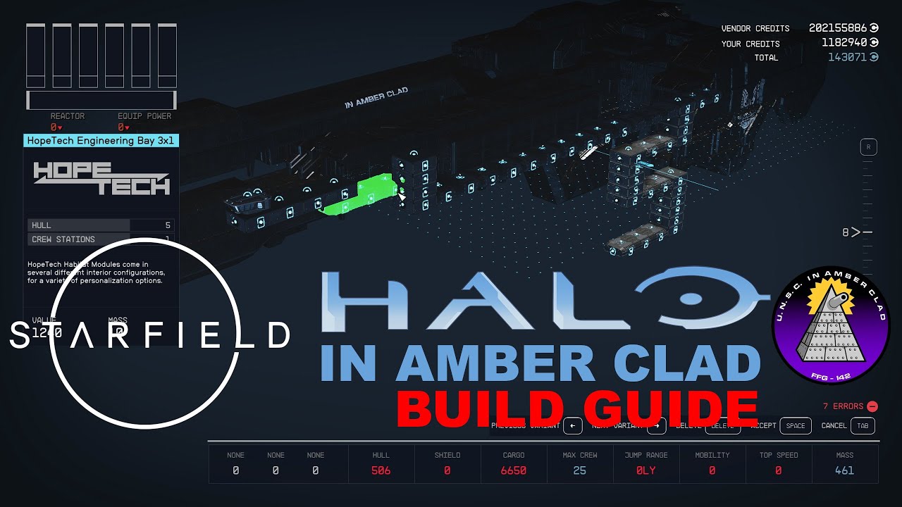 STARFIELD | HALO - UNSC In Amber Clad - BUILD GUIDE | PC 4K #starfield ...