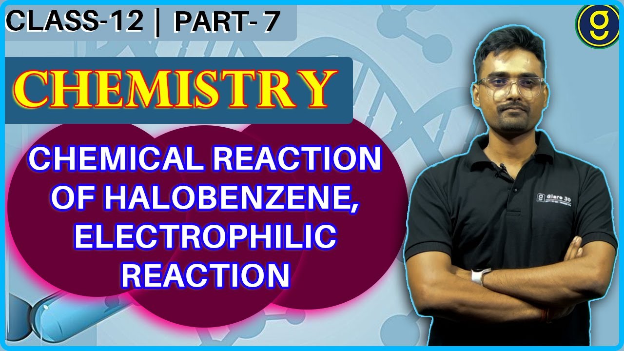 Chemical reaction of Halobenzene, electrophilic reaction | Class - 12 ...