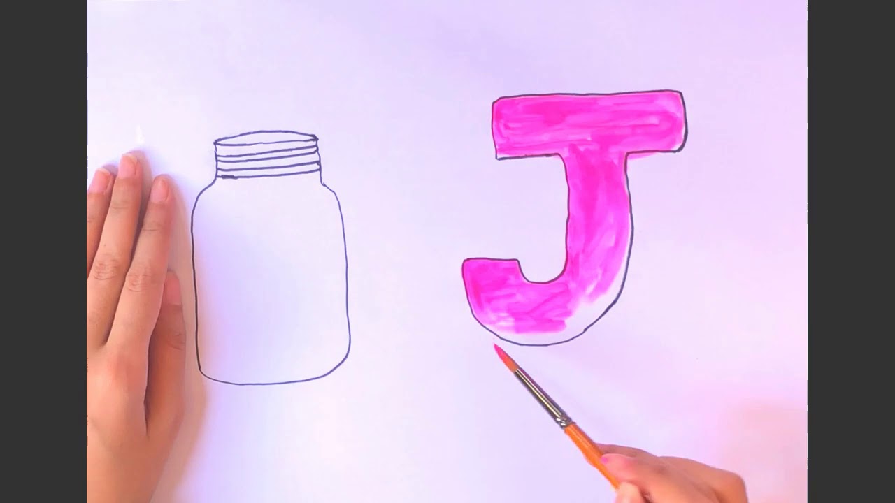 Drawing And Coloring Pages For Kids ( j letter) - YouTube