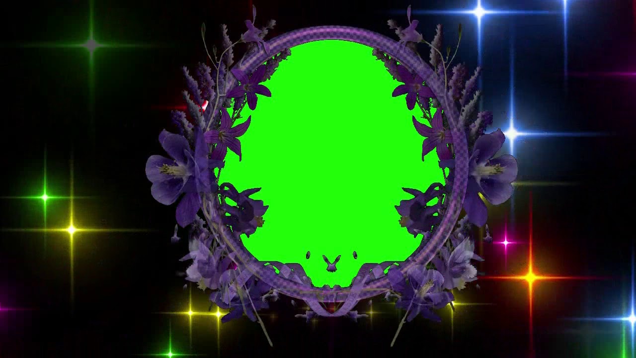 ROUND FLORAL FRAME GREEN SCREEN EFFECT 1 - YouTube