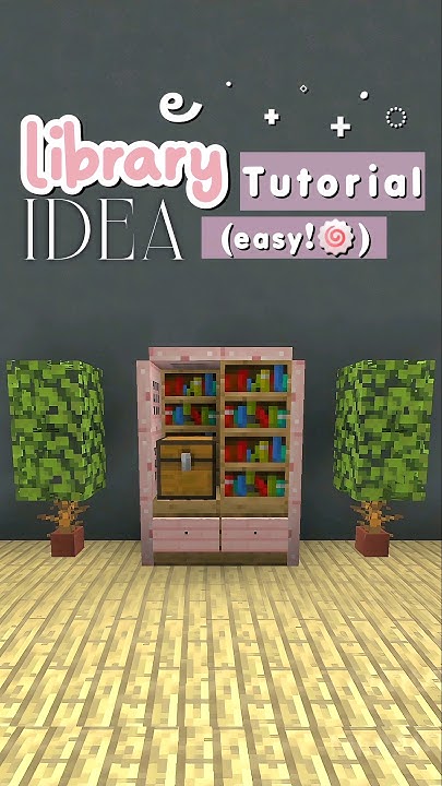 Cherry Blossom Library Tutorial (Easy!🍥) #minecraft_short_videos # ...