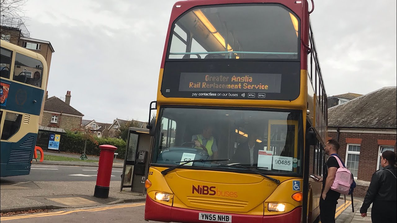 Greater Anglia rail replacement NiBS buses Scania N94UD OmniDekka *Full ...