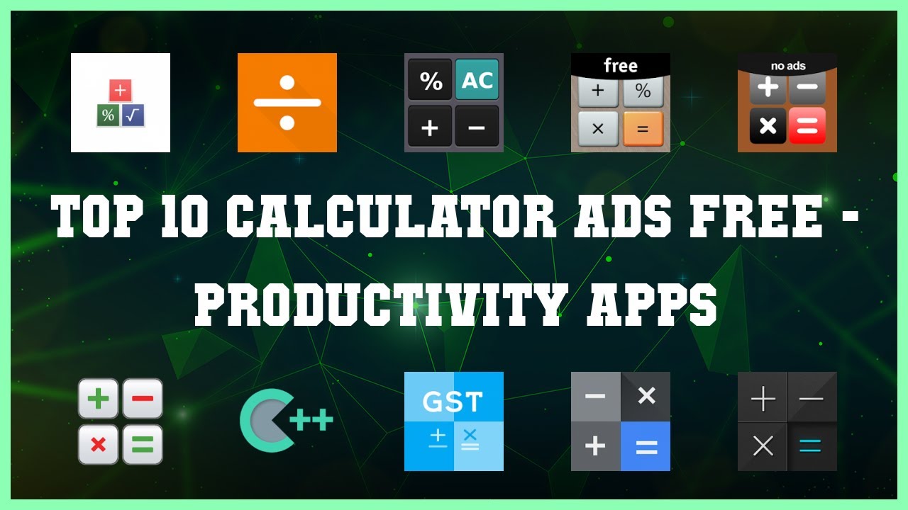 Top 10 Calculator Ads Free Android Apps - YouTube