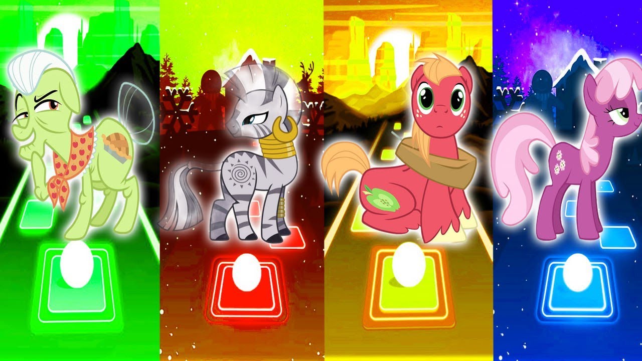 My Little Pony in Tiles Hop Game! Granny Smith - Zecora - Big Macintosh ...