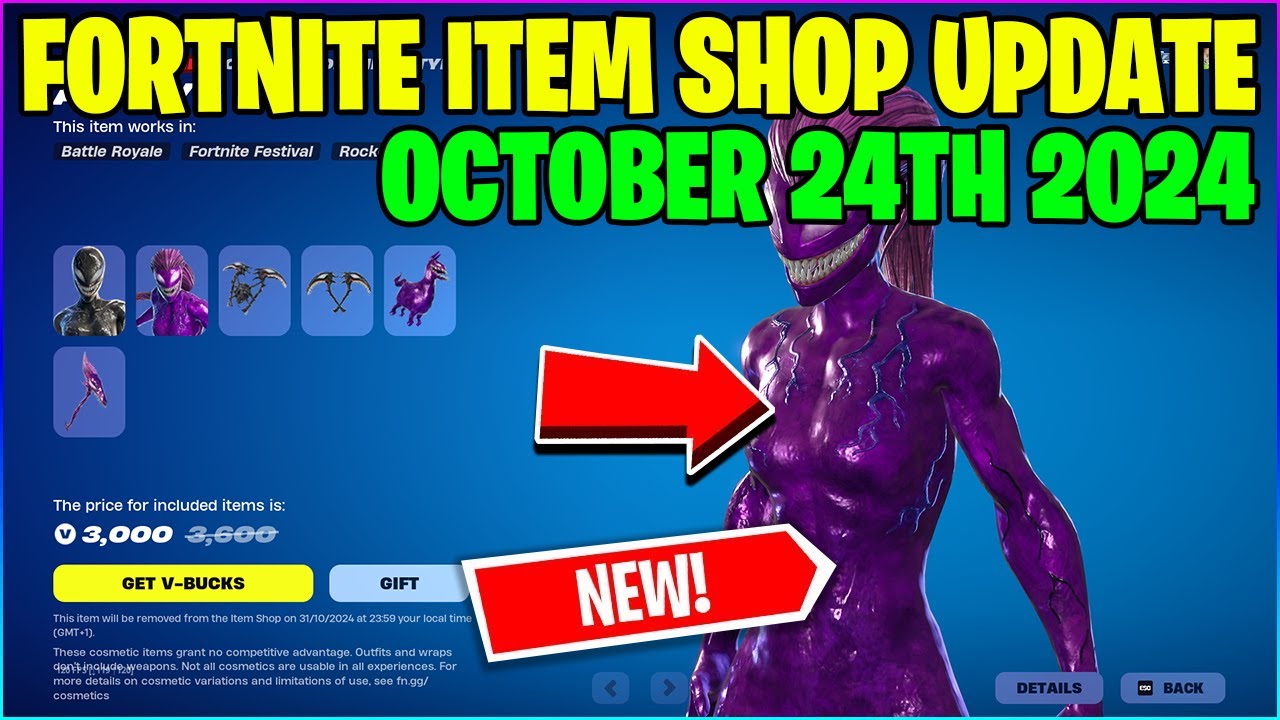 *NEW* SYMBIOTES SKINS! Fortnite Item Shop [October 24th, 2024 ...