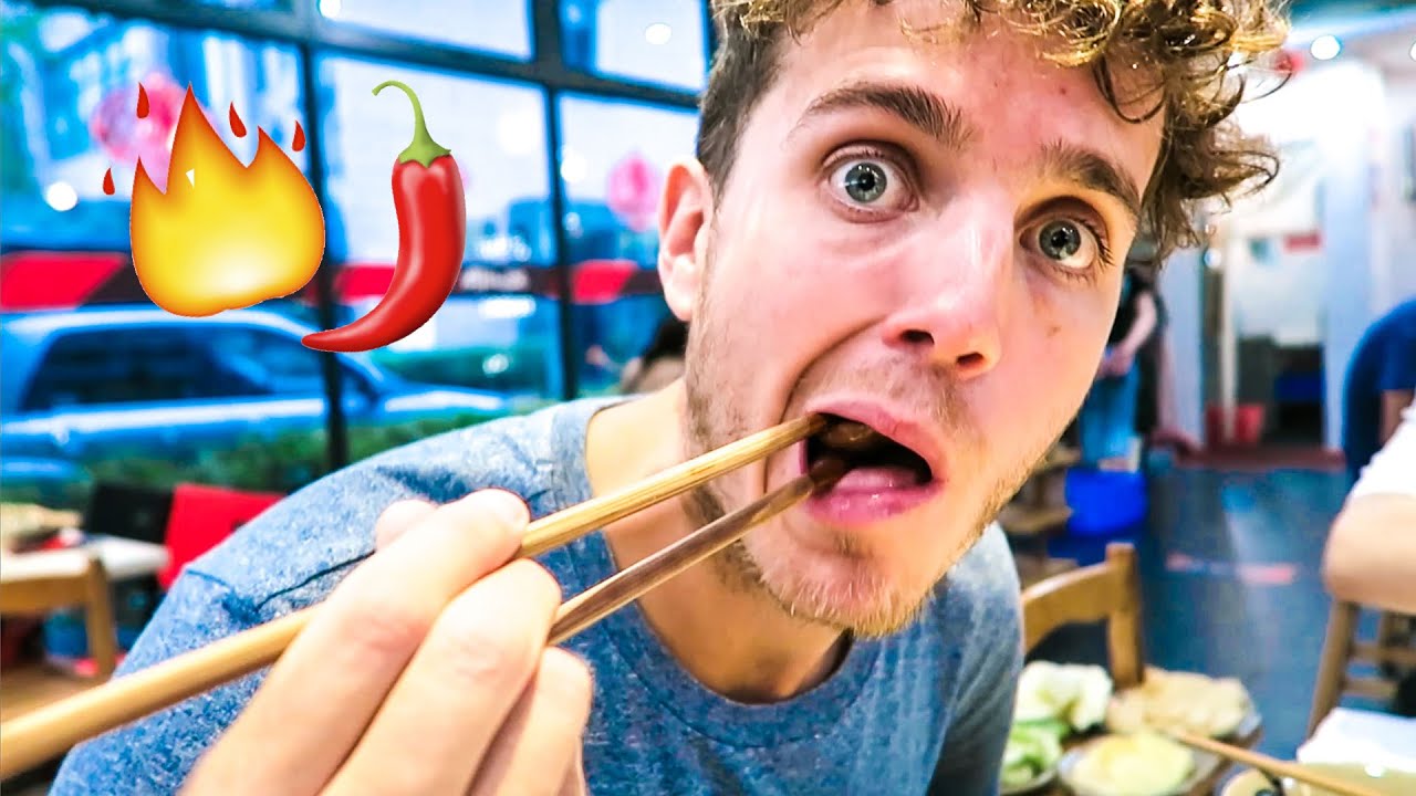 TRYING SPICY MOUTH NUMBING CHINESE FOOD | Hot Pot in Chengdu China ...