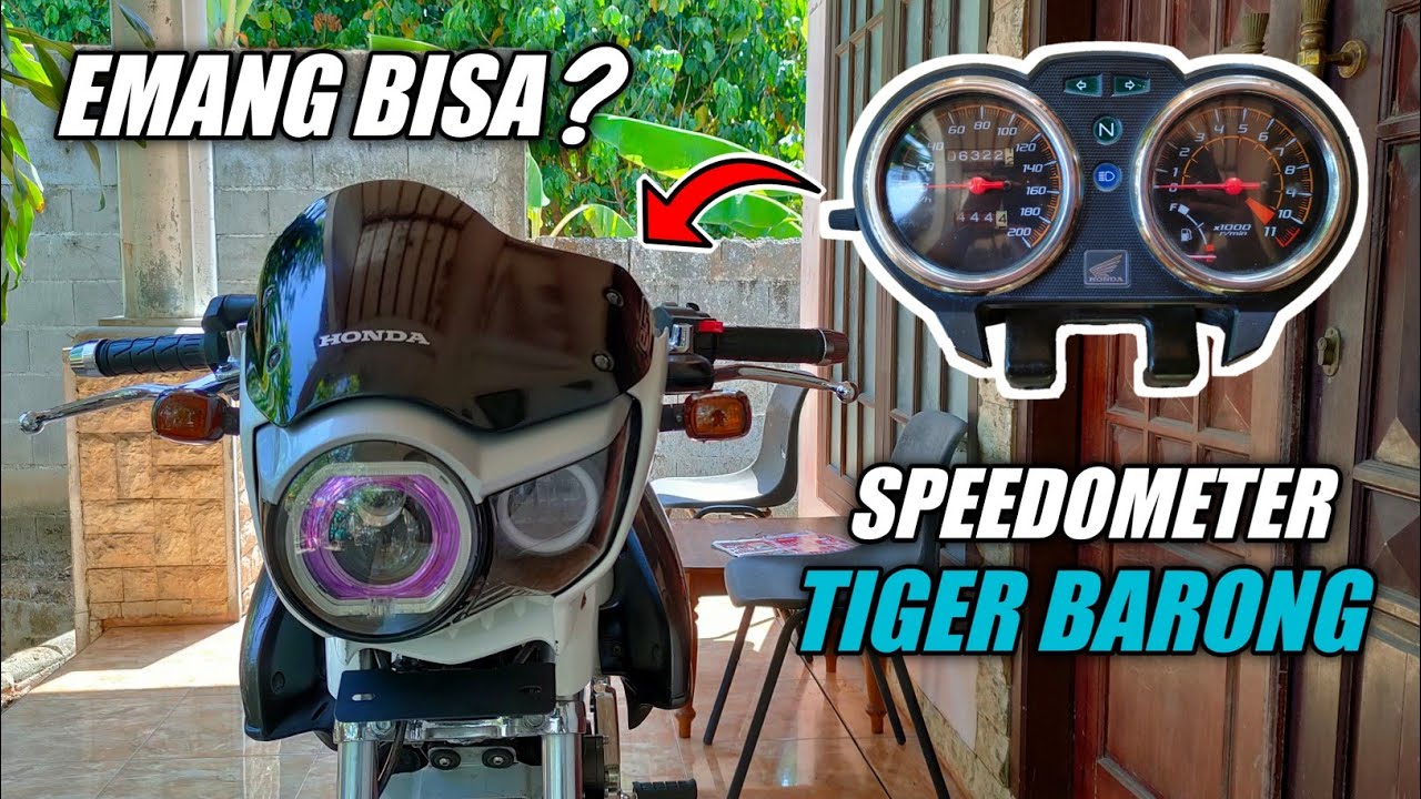 PASANG LAMPU TIGER PECE SPEEDOMETER TIGER BARONG!! - YouTube