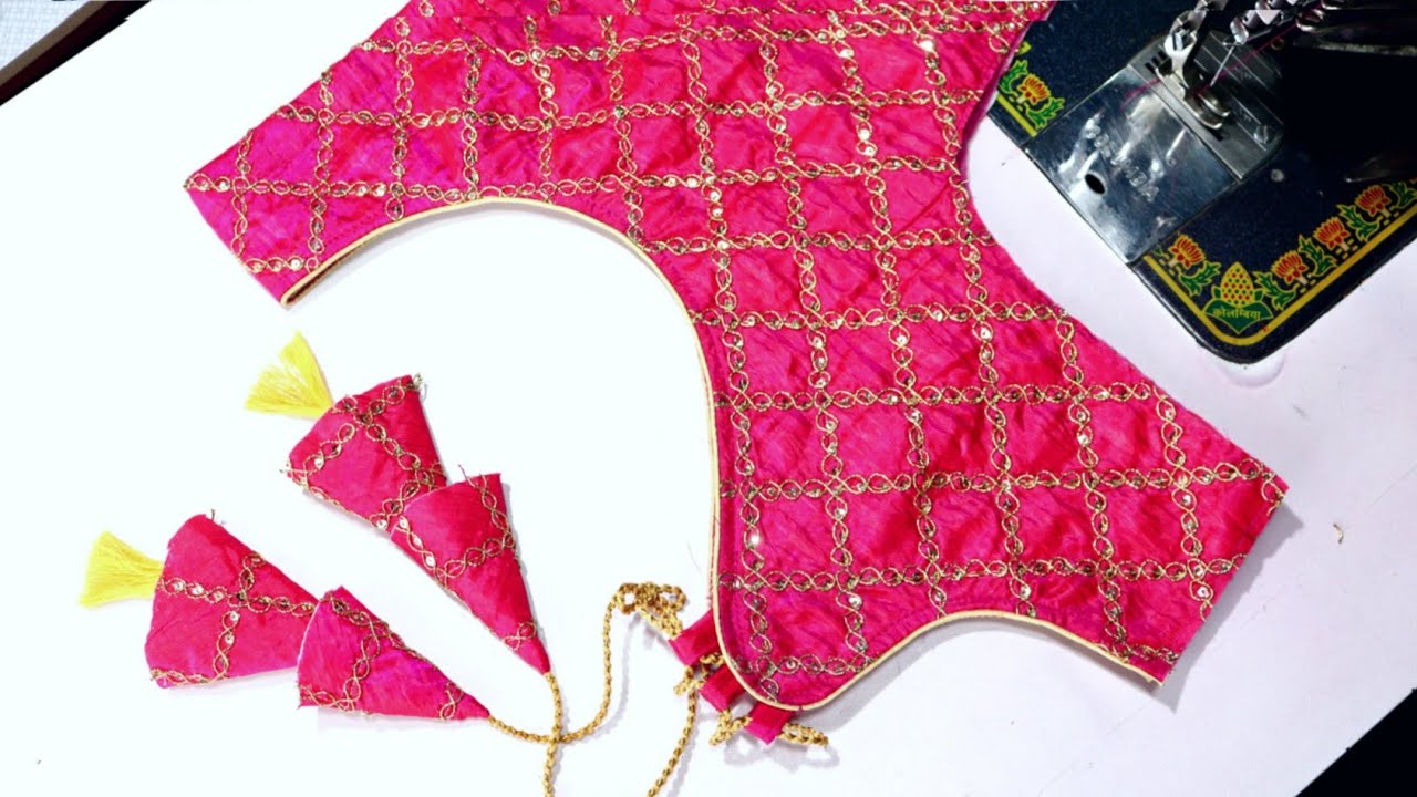 Boat neck Blouse design cutting and stitching /Beautiful model blouse ...