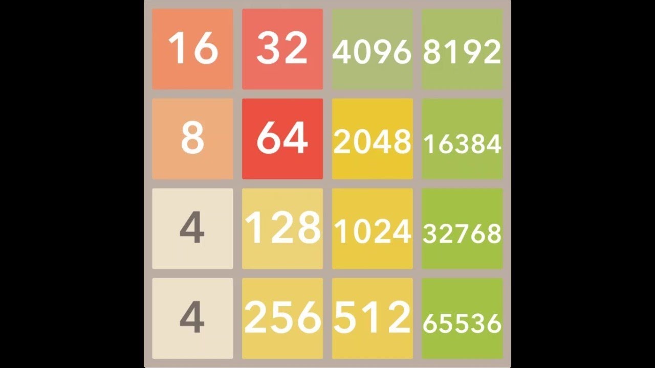 making a 131072 tile【2048】 - YouTube