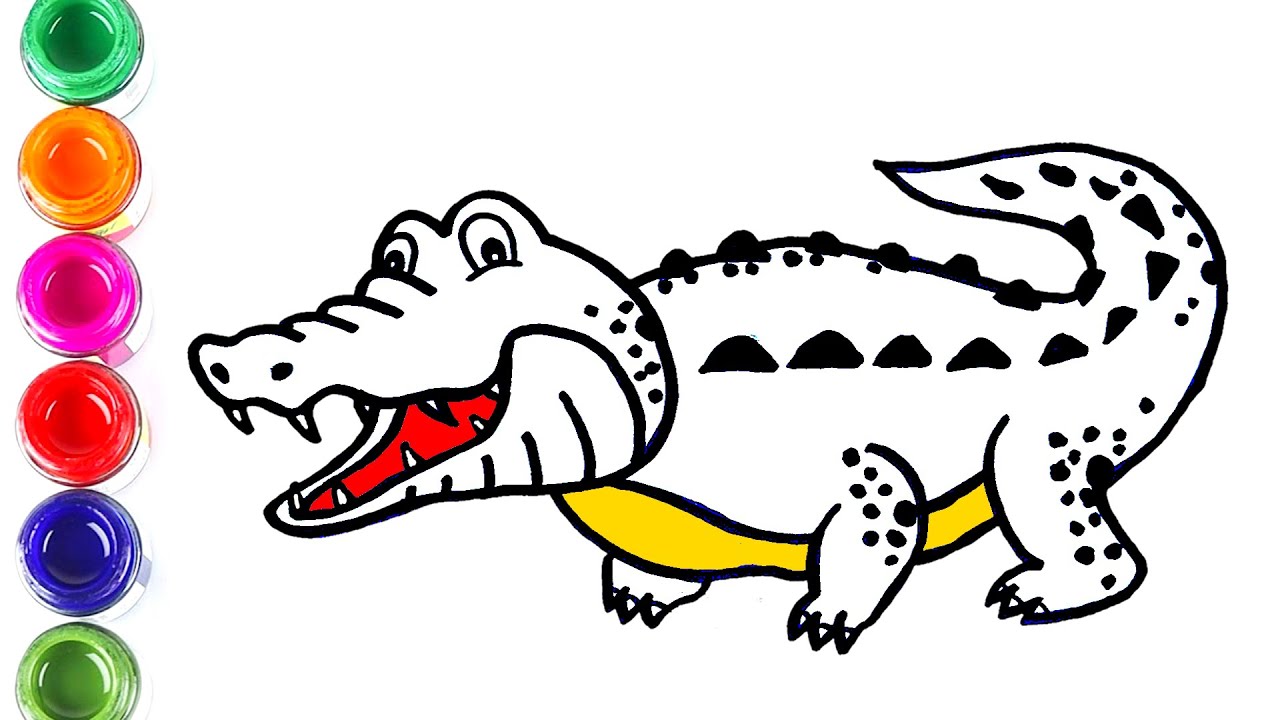 Alligator Drawing, Painting, Coloring for Kids & Toddlers | Kids Art ...