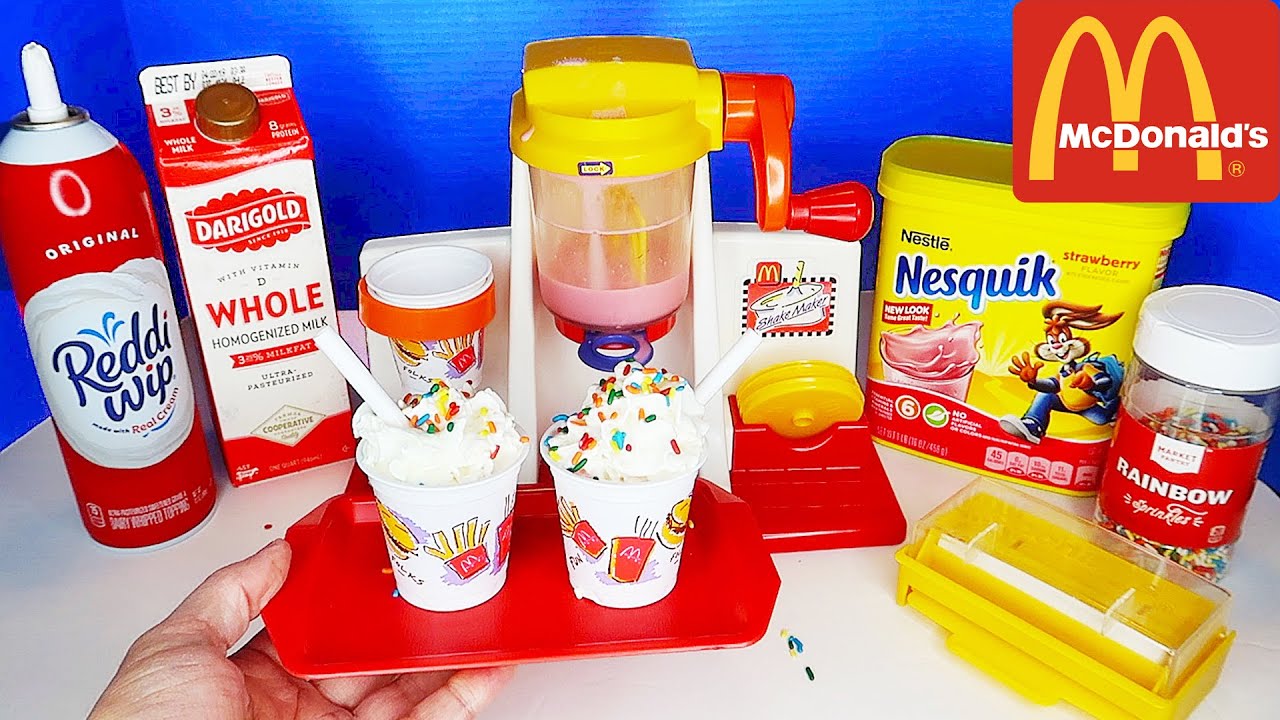 McDonald's SHAKE MAKER | Happy Meal Magic, Ice Cream Shakes | Toy Food ...