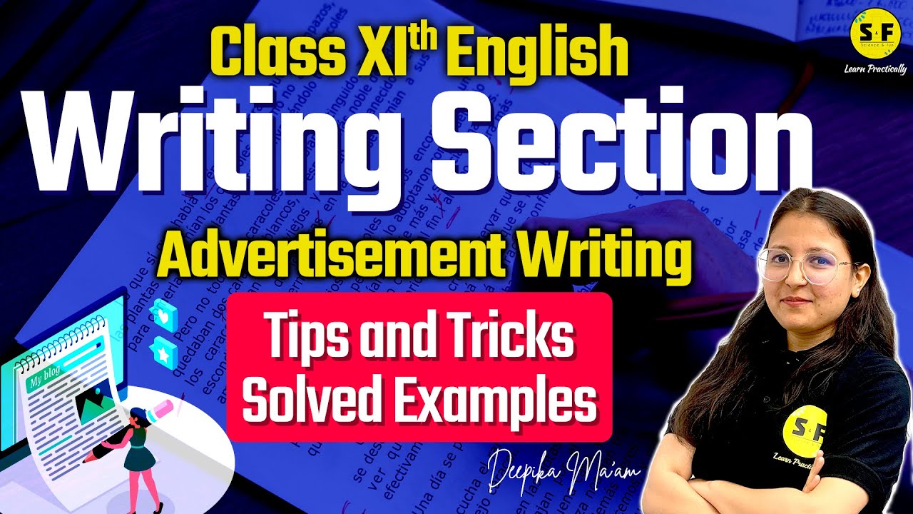 Writing Section | Advertisement Writing | All Topics Covered | Class 11 ...