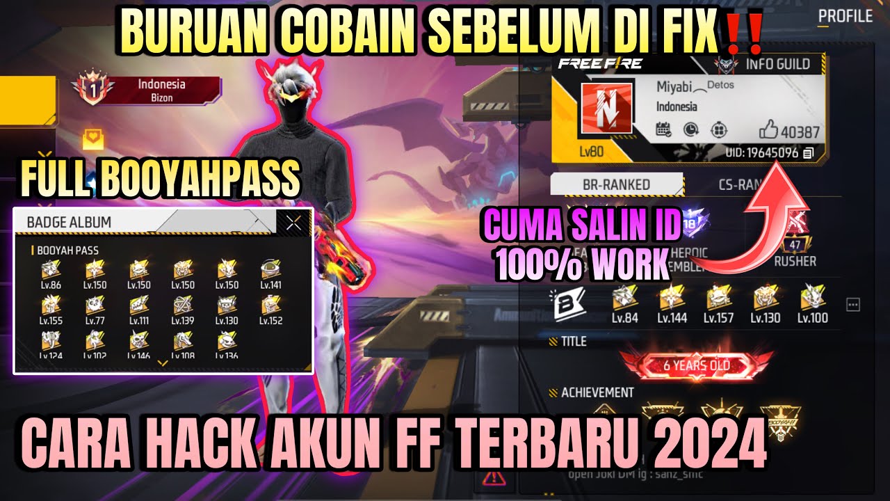 AUTO SULTAN! CARA HACK AKUN FF SULTAN TERBARU 2024 - CARA MENGEMBALIKAN ...
