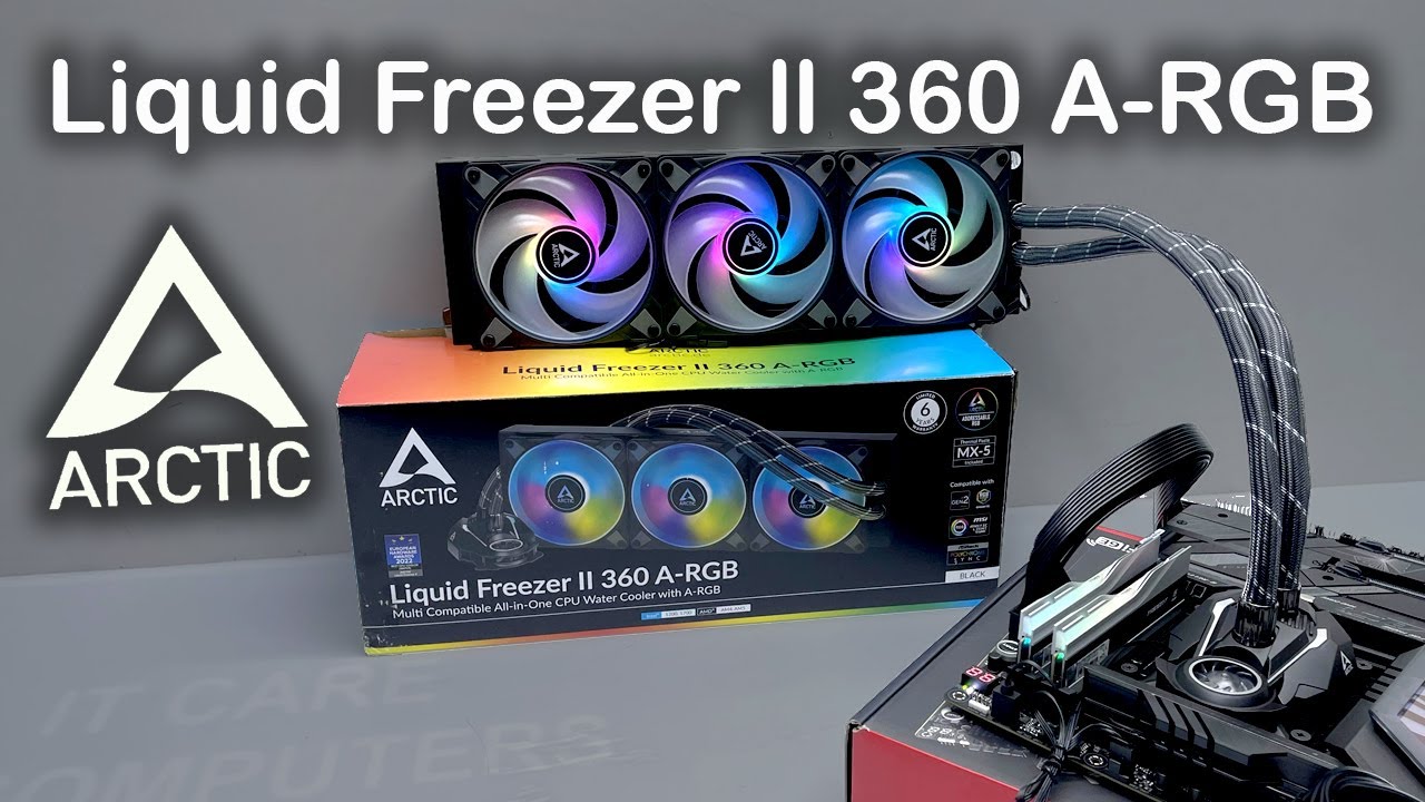 ARCTIC Liquid Freezer II 360 A-RGB Unbox install Test - YouTube