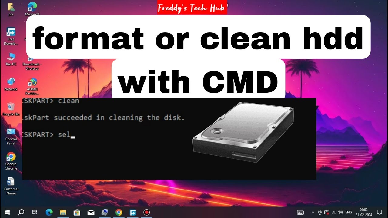 FORMAT OR CLEAN YOUR HARDDISK WITH COMMAND FROM || HDD CLEAN || FORMAT HARDDISK - YouTube