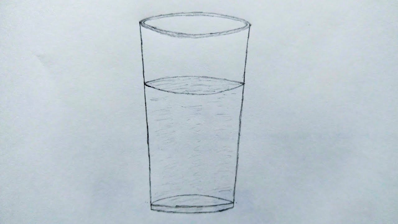 How to draw a glass।। Very easy glass drawing।। কিভাবে সহজে গ্লাস আঁকা ...