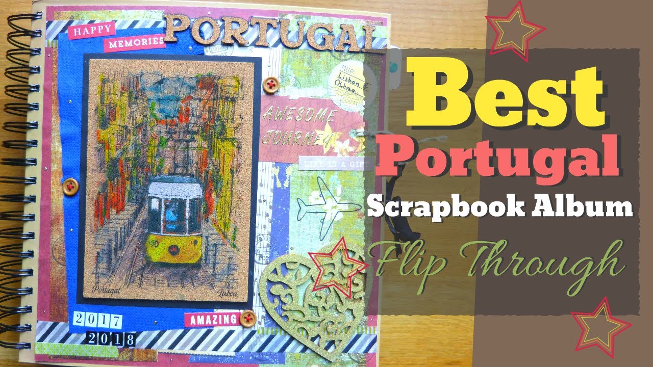 Thick Portugal Scrapbook Album flip through - YouTube