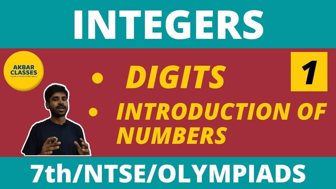 Class 7 | Maths | Integers 01 | Digits and Introduction of Numbers ...
