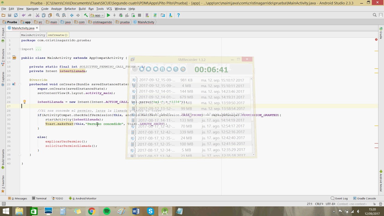 Poner permisos a una aplicación - Android Studio - YouTube