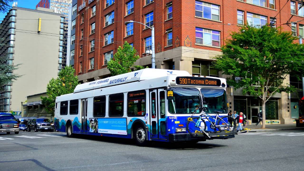 Sound Transit 2001 New Flyer C40LF CNG 9418 [ Audio Recording ] - YouTube