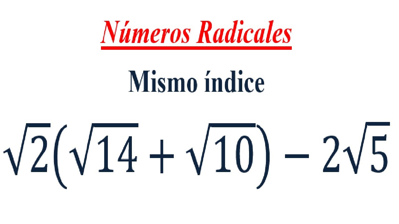 Operaciones combinadas con Números Radicales - YouTube