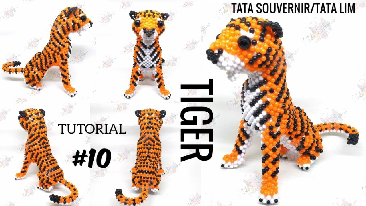 (Master Class)How to Bead Tiger Part 10/Tutorial manik /Diy /Beading ...