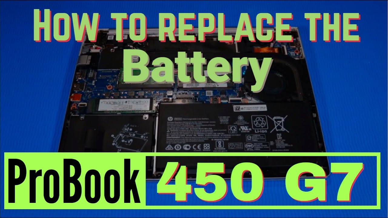 How to replace the Battery for HP ProBook 450 G7 Series Laptop - YouTube