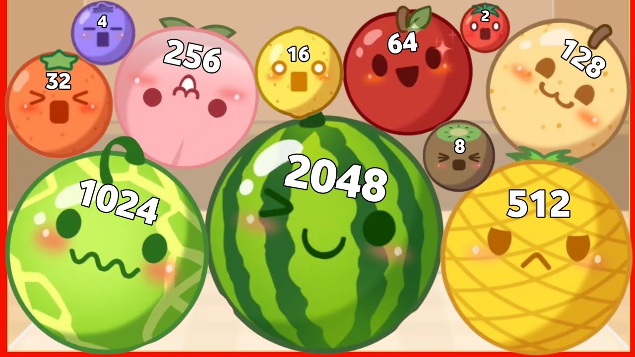 WATERMELON MERGE 3D - ASMR Gameplay (Fruits Evolution, Level Up Suika ...