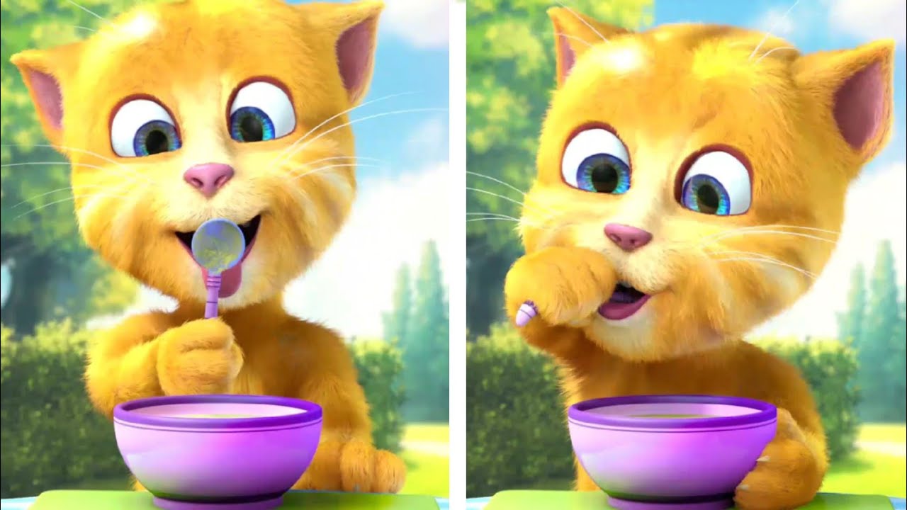 Talking Ginger Eating - YouTube