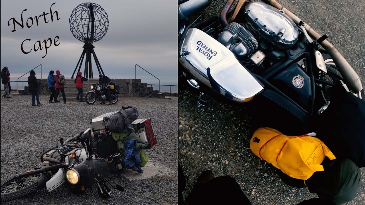 WINDY Motorcycle ride to the NORTH CAPE! #Alta #northcape #royalenfield ...