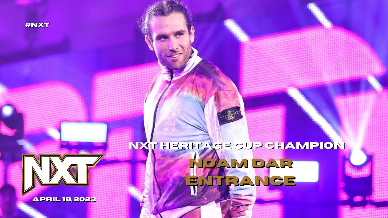 Noam Dar entrance as NXT Heritage Cup Champion: WWE NXT, April 18, 2023 ...