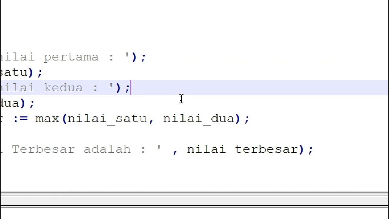 Pemrograman Pascal Dasar - Function pada pascal - YouTube