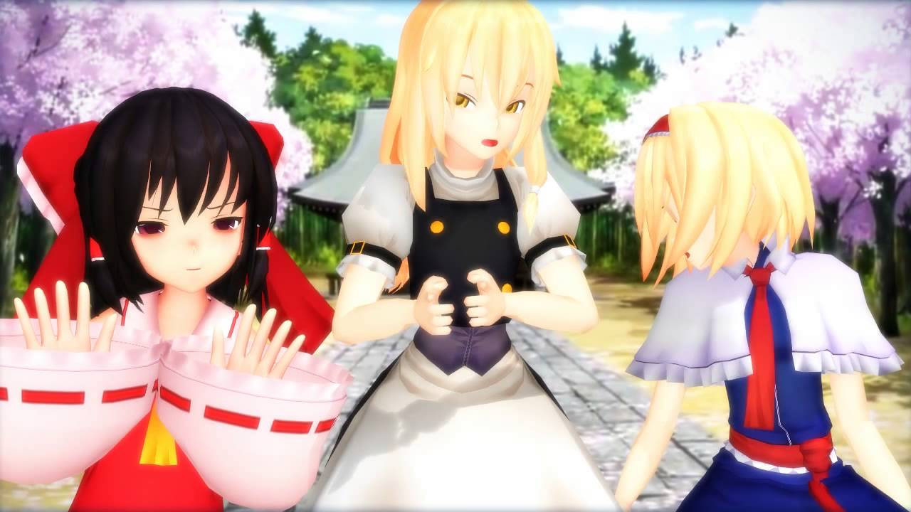 [MMD] Everybody [Reimu,Marisa,Alice] - YouTube