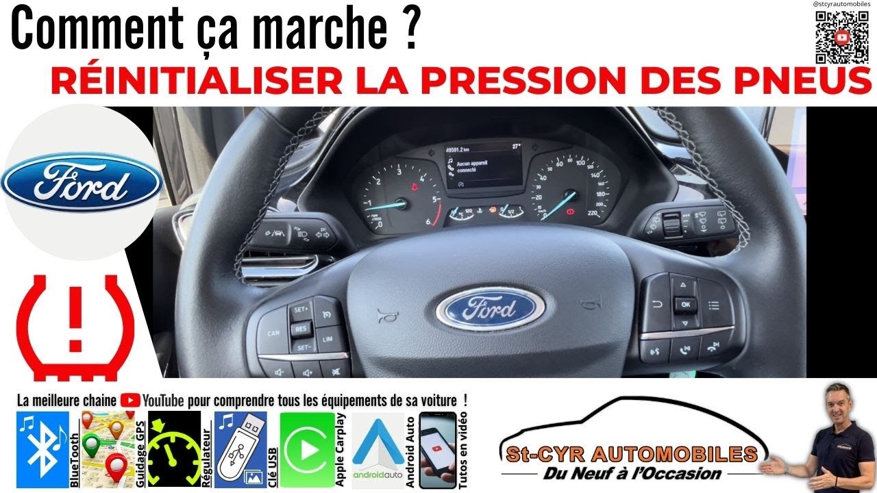 FORD, réinitialiser la pression des pneus, comment ça marche ? - YouTube