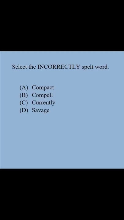 Comment the correct word of the incorrectly spelled word. - YouTube