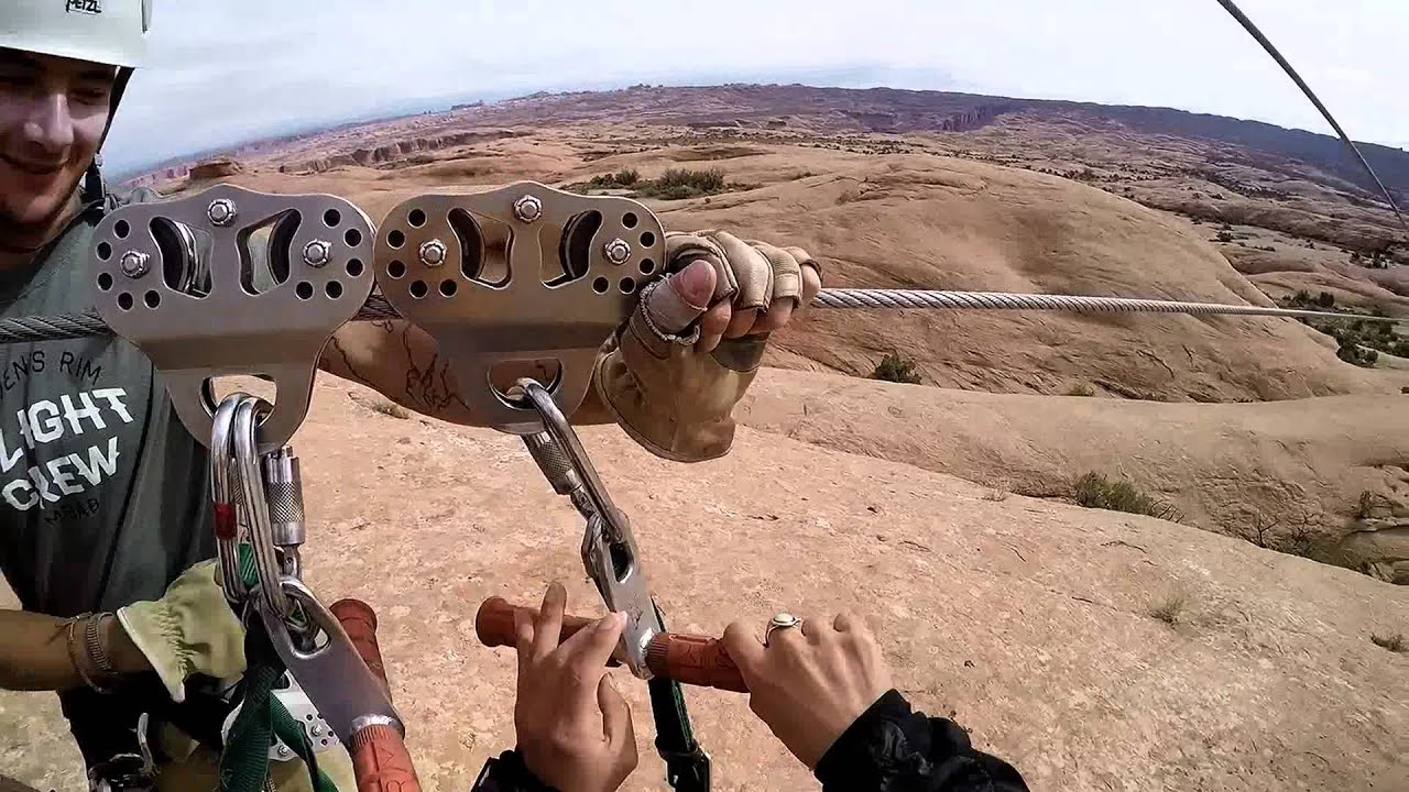 Zip Lining in Moab Utah - YouTube
