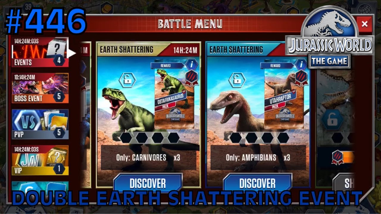 Double Earth Shattering Event - Jurassic World: The Game - EP 446 - YouTube