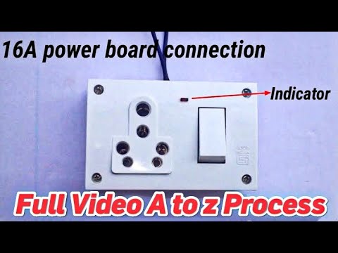 16 AMP Power Socket Connection kaise karen how to how to connection 16 ...