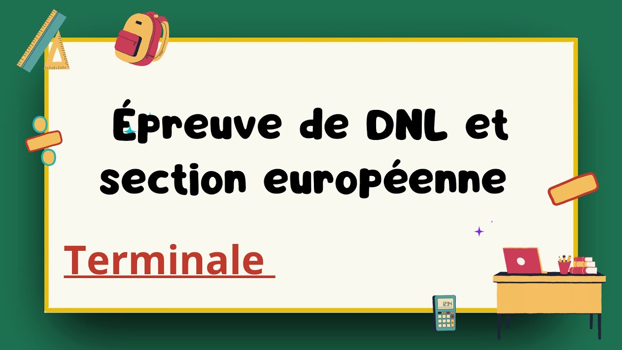Épreuve de DNL et section européenne en terminale - YouTube