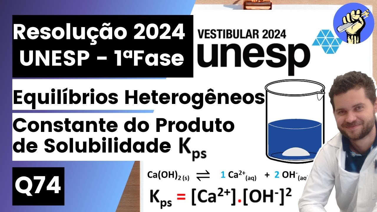 ️UNESP 2024 | Água de cal é o nome dado à solução aquosa saturada de ...