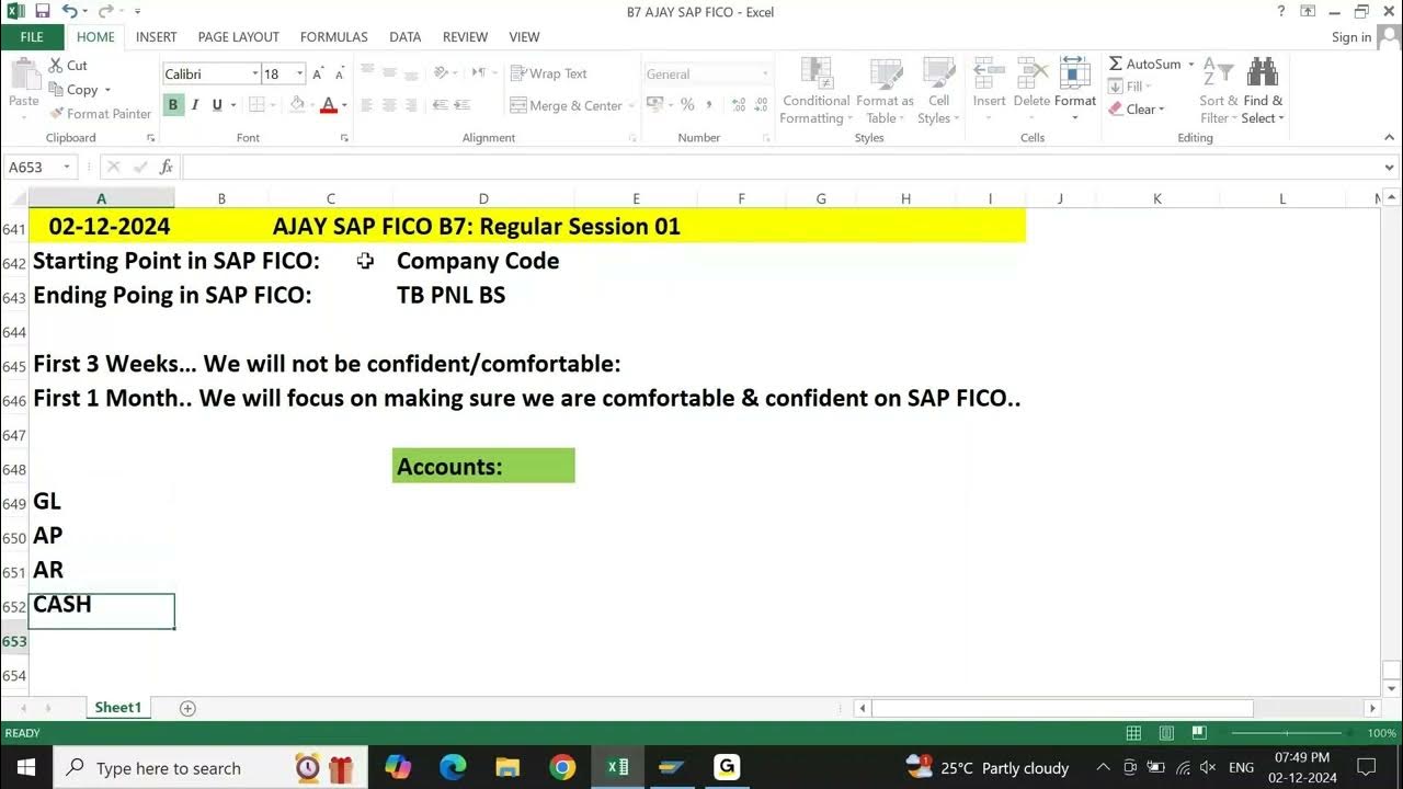 BATCH 07: SAP S/4 HANA FICO: Regular Session 01 - YouTube