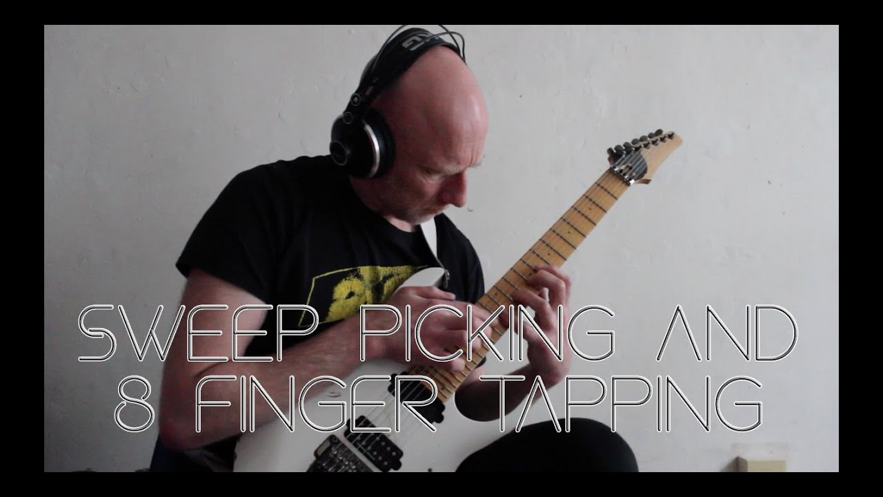 Sweep picking and 8 finger tapping - YouTube