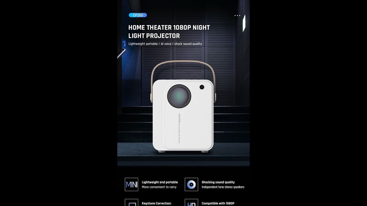 Sainyer CP350 portable projector - YouTube